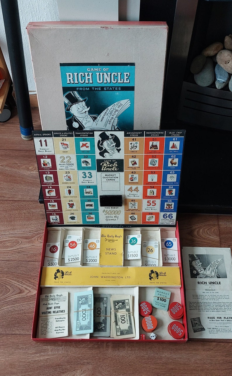 Rich Uncle Game - 100% - 1950'S /vintage /WADDINGTON'S - Etsy