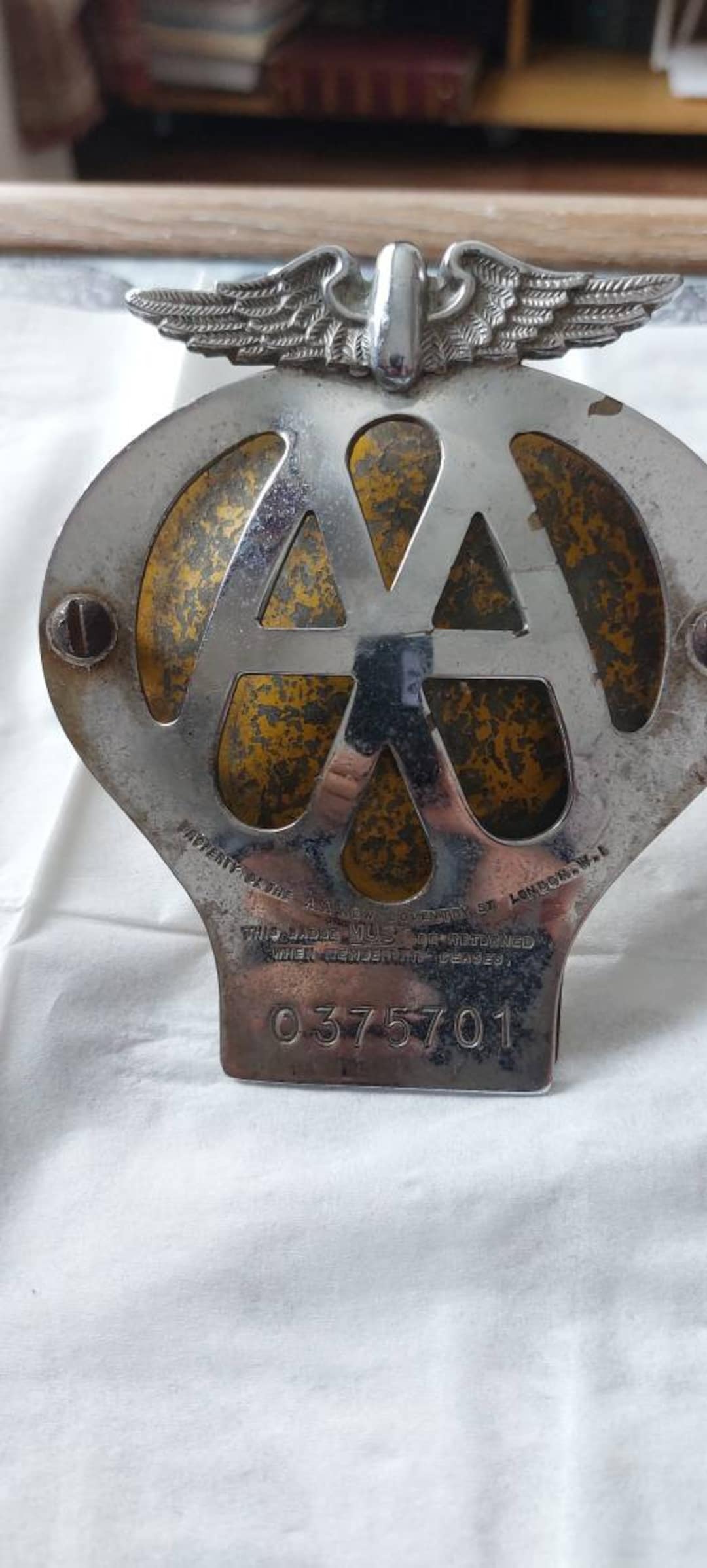Old AA Membership Badge / 1906-1930 / No 0375701 / Vintage - Etsy