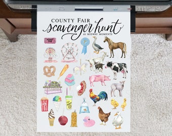 COUNTY FAIR SCAVENGER Hunt Printable Farm Scavenger Hunt - Etsy