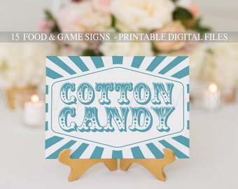 CARNIVAL FOOD & GAME Printable Signs, County Fair Birthday, State Fair ...