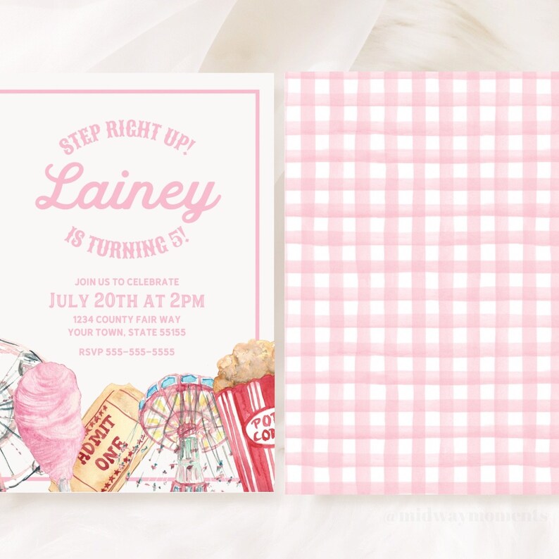 COUNTY FAIR EDITABLE Canva Invitation, County Fair Theme Party, Fair ...