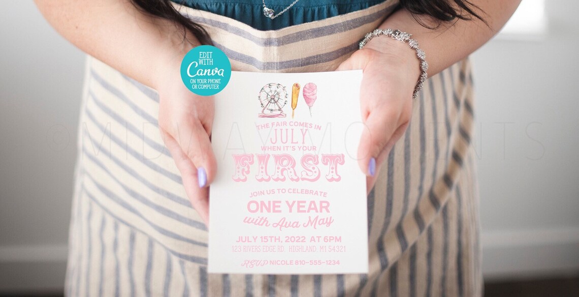 EDITABLE FAIR THEMED Birthday Invitation, County Fair Birthday, State ...