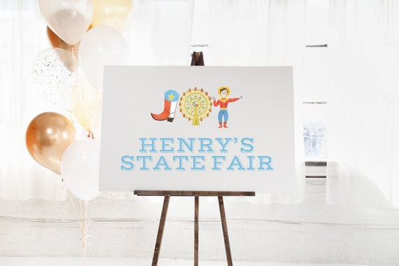 WELCOME SIGN FOR Fair Themed Birthday Party County Fair - Etsy