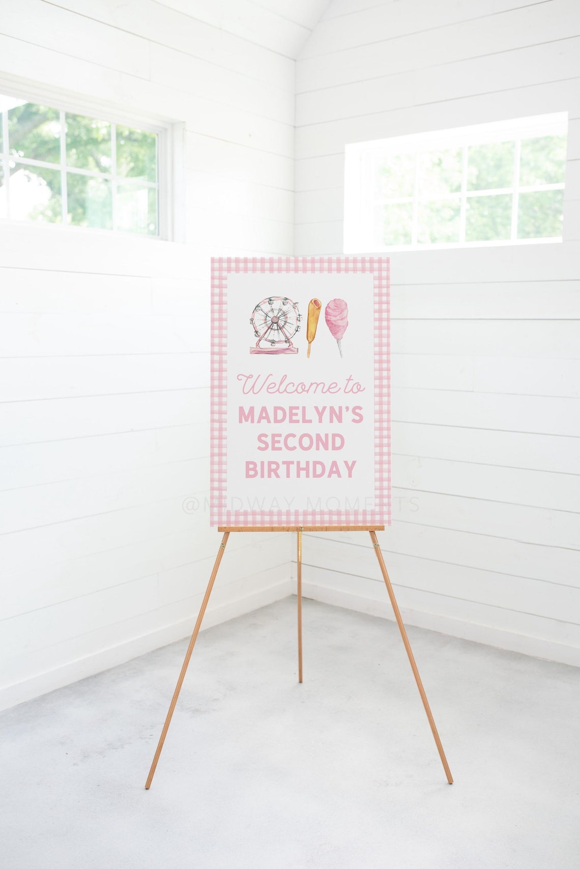 WELCOME SIGN FOR Fair Themed Birthday Party, Editable Canva Sign ...