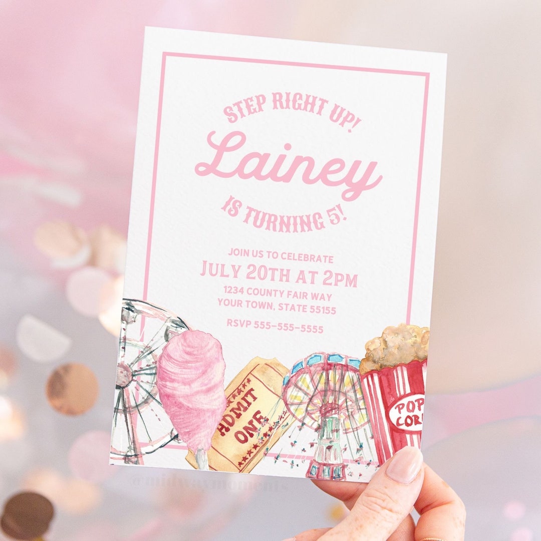 COUNTY FAIR EDITABLE Canva Invitation, County Fair Theme Party, Fair ...
