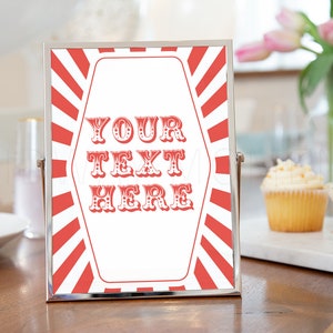 EDITABLE CARNIVAL FOOD & Game Table Signs, Printable Food Sign, County ...