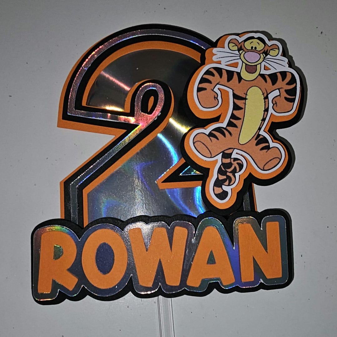 Tigger Cake Topper | Personalised Cake Topper | Bespoke Cake Topper ...