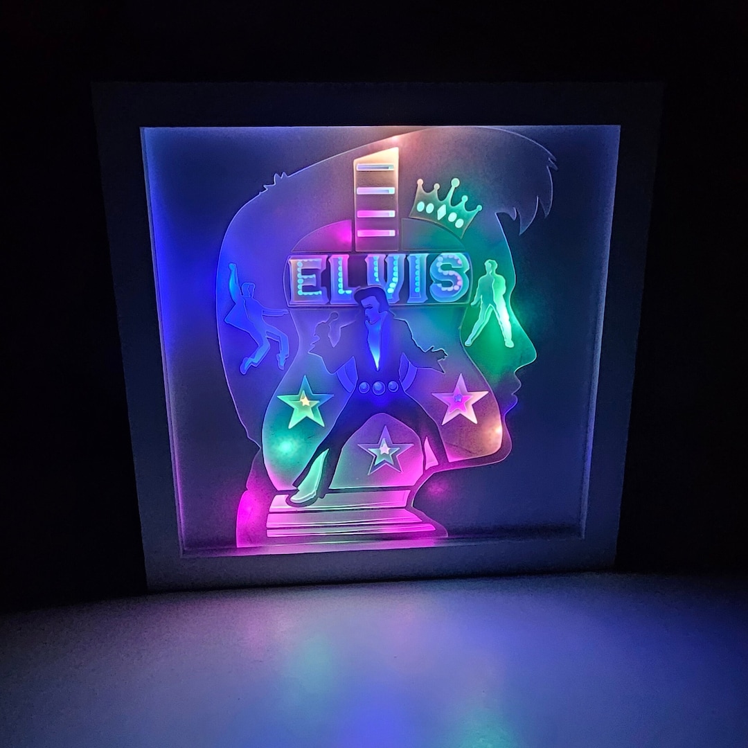 Elvis Shadow Box | Light Box | Elvis Presley | Birthday Gift | Elvis ...