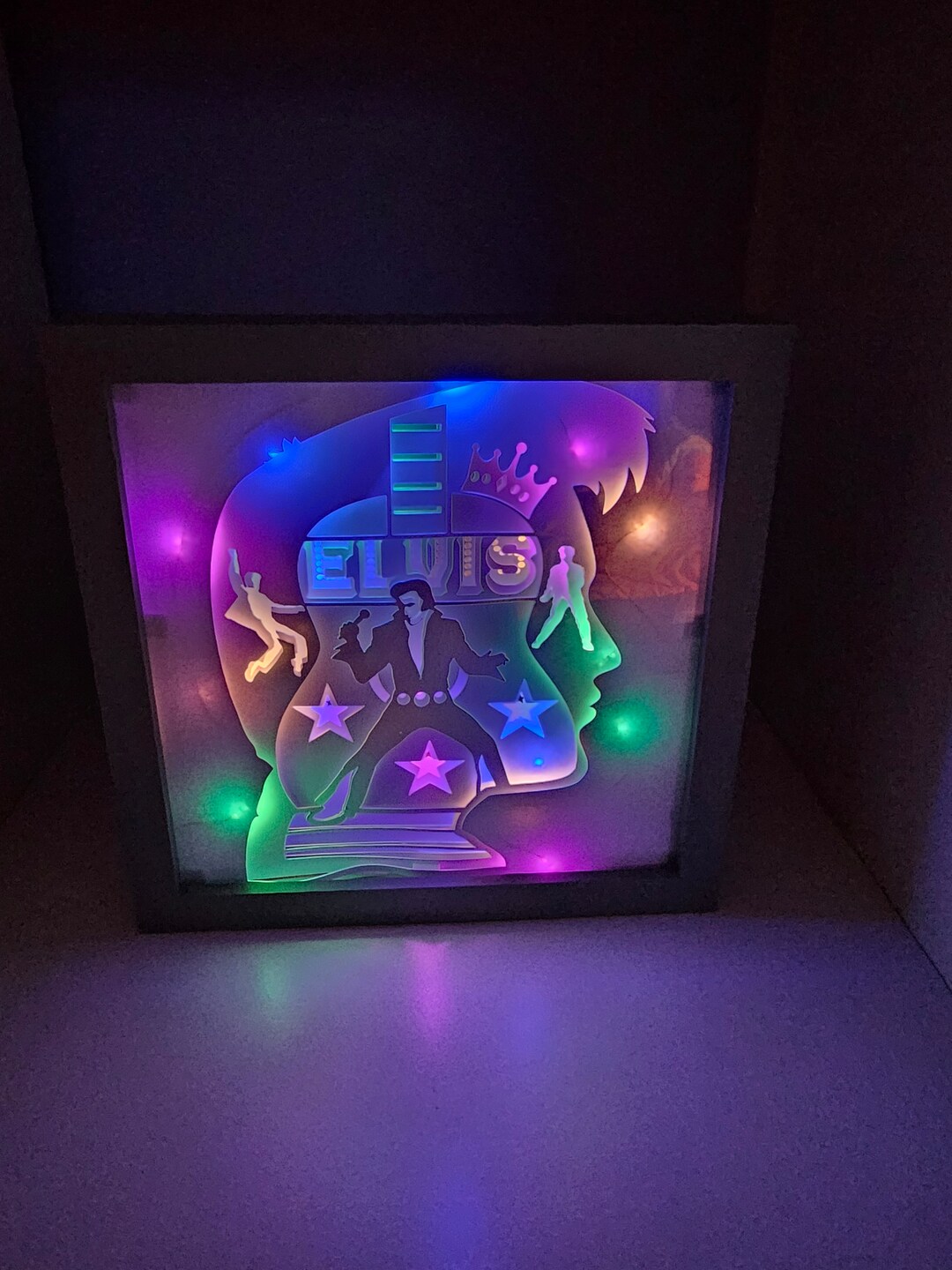 Elvis Shadow Box Light Box Elvis Presley Birthday Gift - Etsy UK
