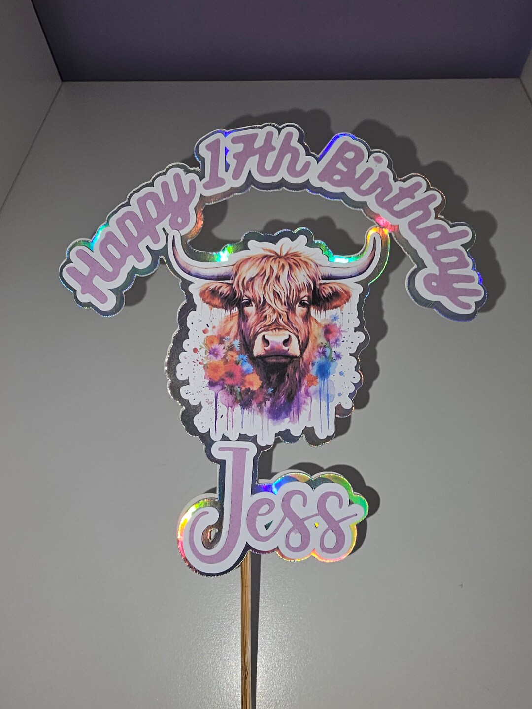 Highland Cow Cake Topper Duck Cake Topper Personalised Cake Topper ...