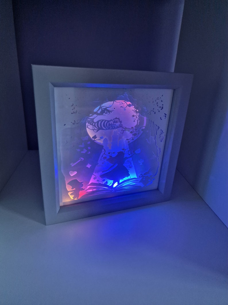 Alice in Wonderland Shadow Box / Light Box Alice Through the - Etsy