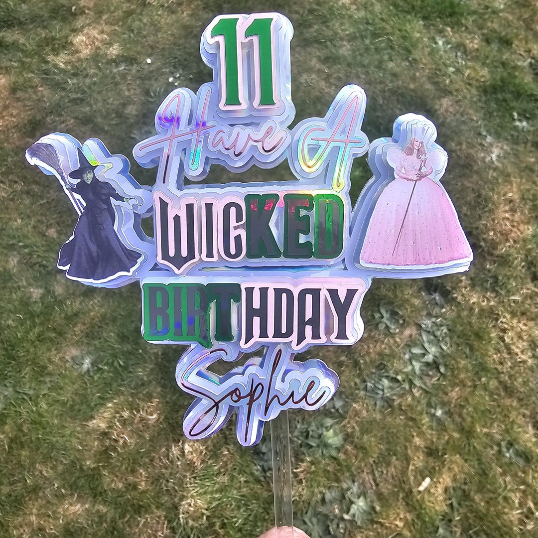 Wicked Cake Topper | Elphaba Glinda | Defy Gravity - Etsy UK