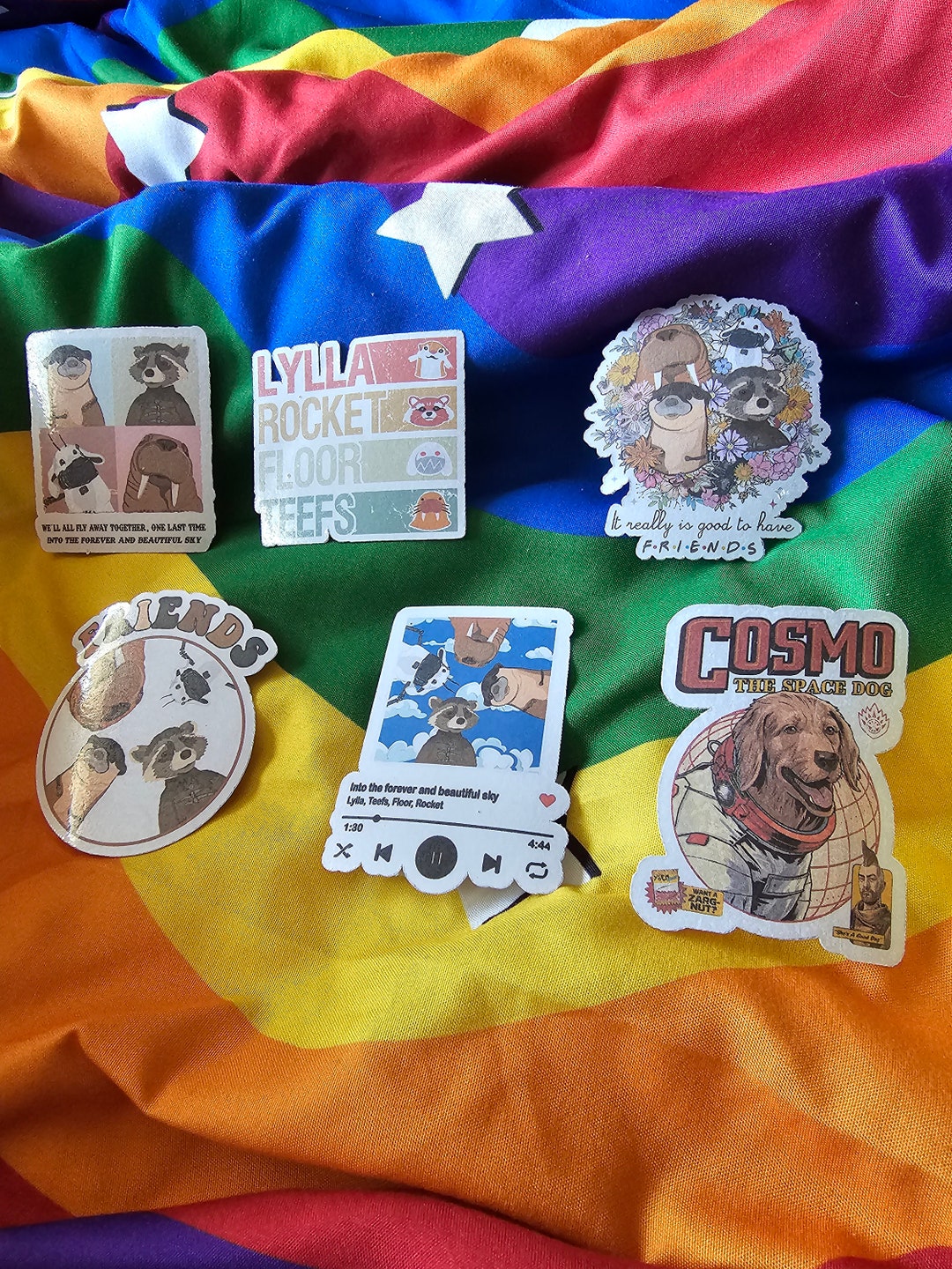 Guardians of the Galaxy Inspired Stickers Rocket Lylla Floor Teefs ...