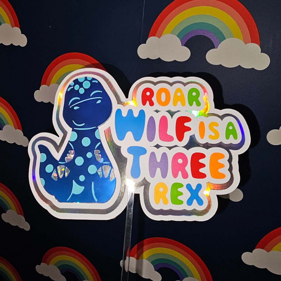 Three Rex Cake Topper Dinosaur Personalised Cake Topper Bespoke Cake ...