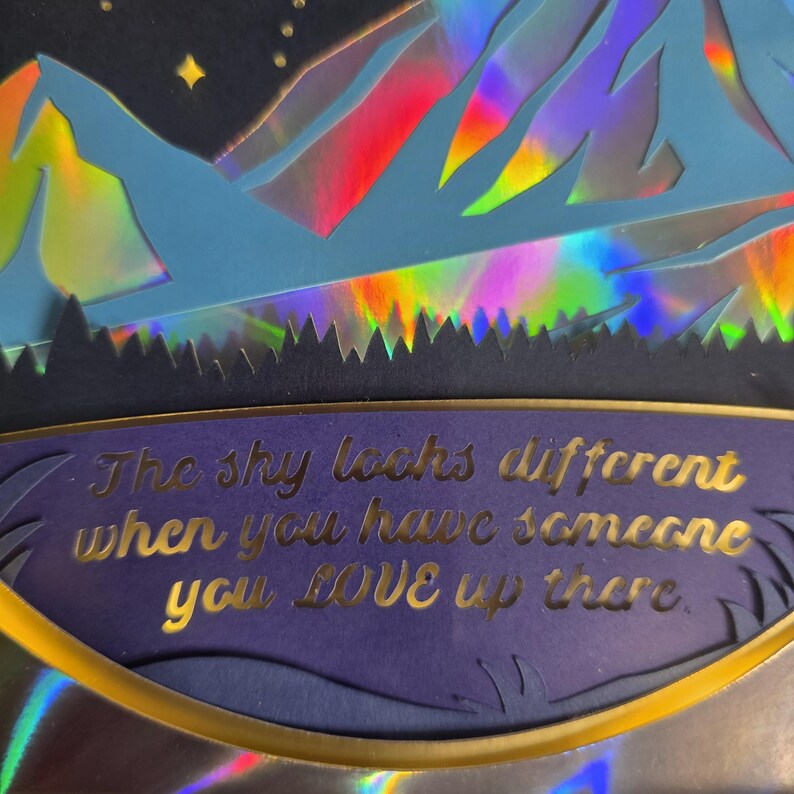 The Sky Looks Different Light up Frame | Memorial Gift Shadow Box ...