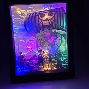One Piece Shadow Box / Light Box | Monkey D | Luffy | Manga Gift ...