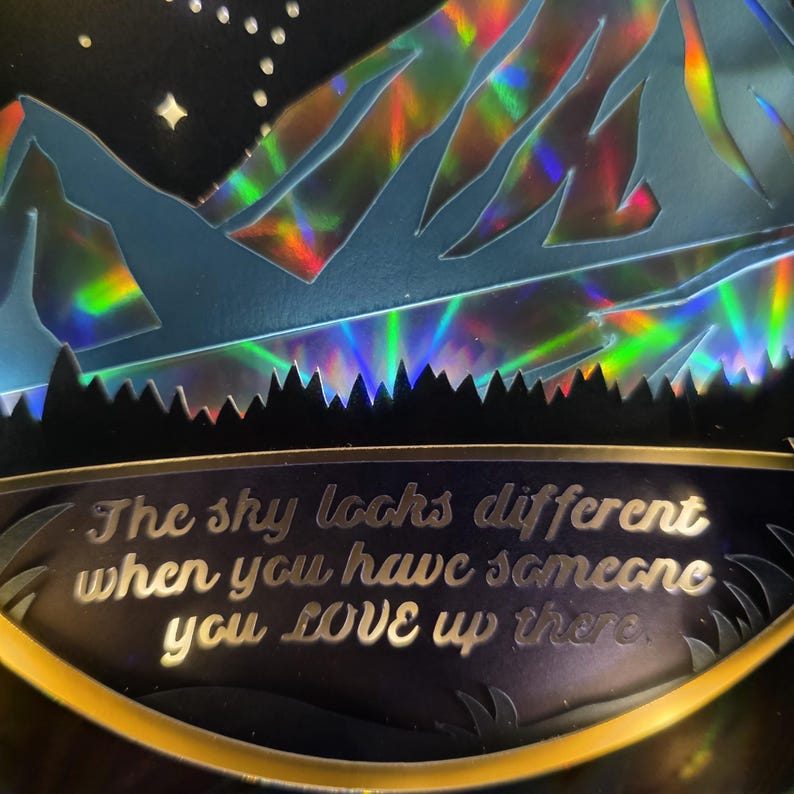 The Sky Looks Different Light up Frame | Memorial Gift Shadow Box ...
