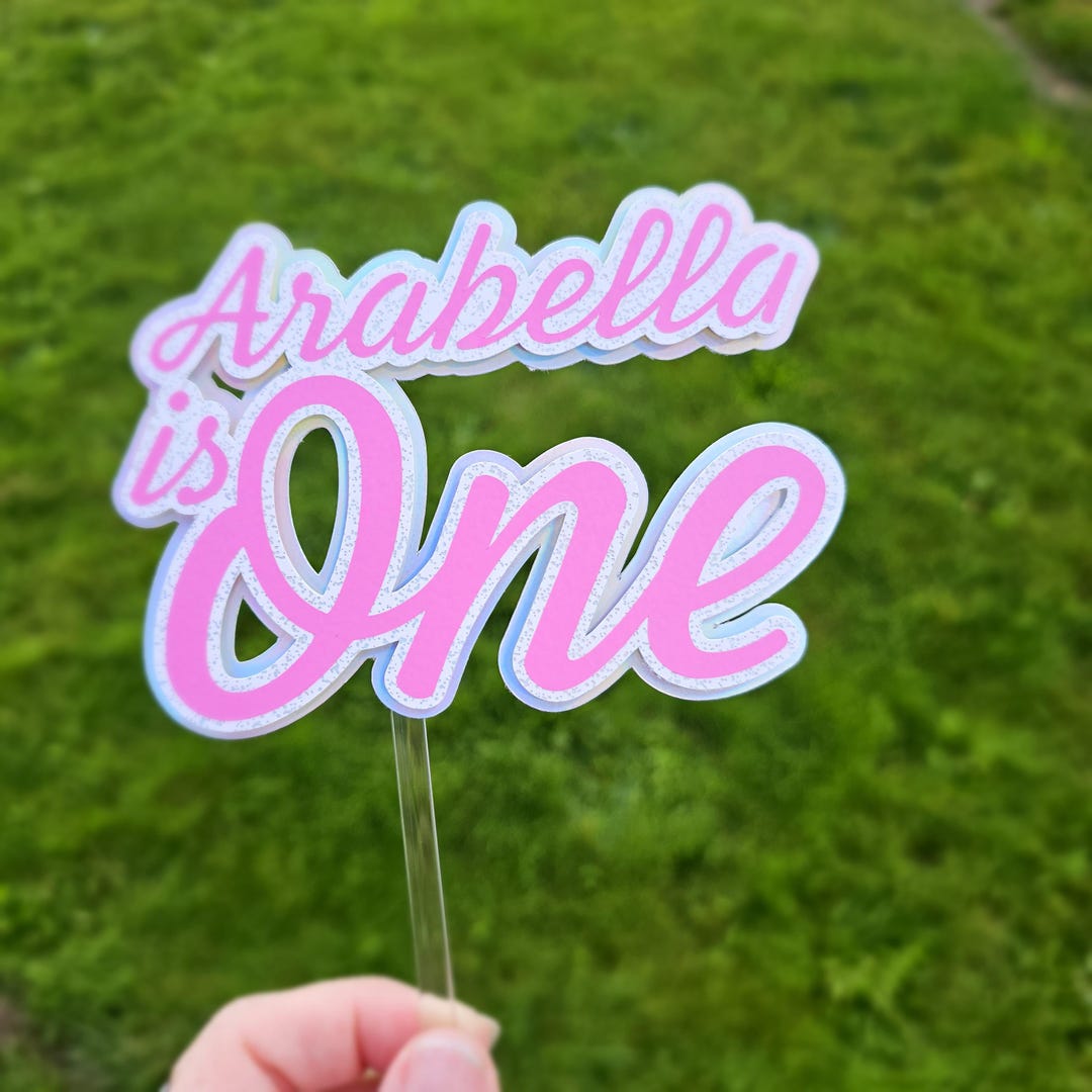 Is One Cake Topper Personalised Cake Topper First Birthday Cake Topper ...