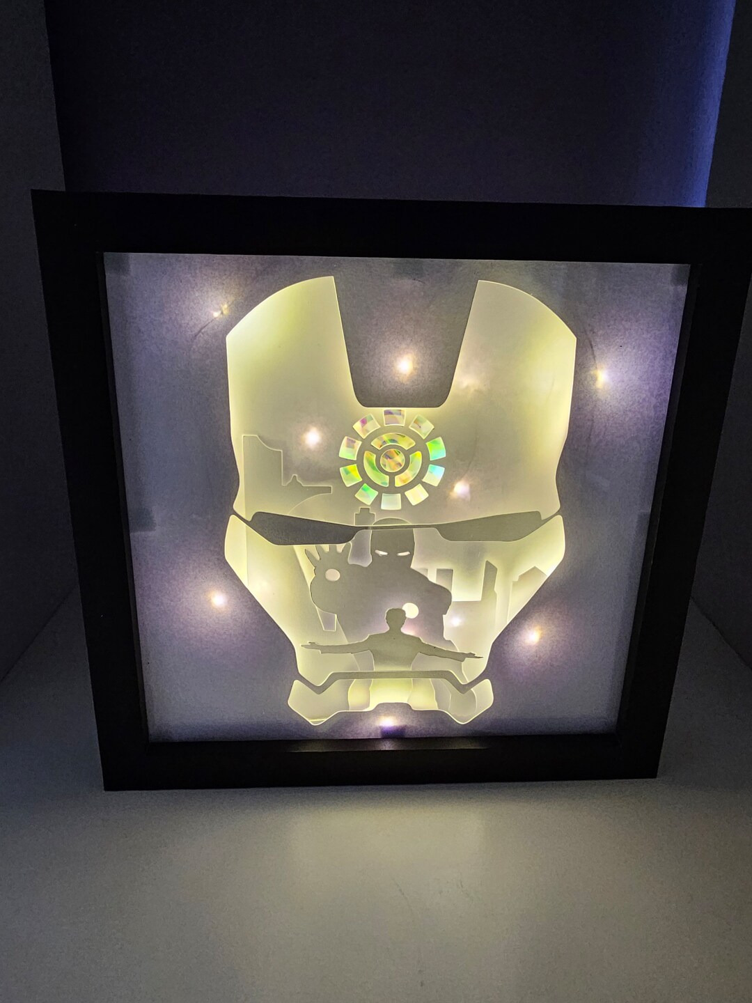 Iron Man Shadow Box / Light Box Birthday Gift Christmas Gift - Etsy