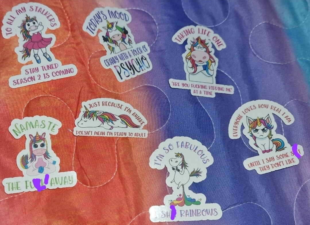 Swear Funny Angry Mad Adult Cute Rude Sassy Joke Sarcastic Unicorn ...