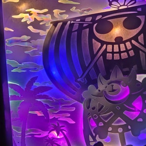 One Piece Shadow Box / Light Box | Monkey D | Luffy | Manga Gift ...