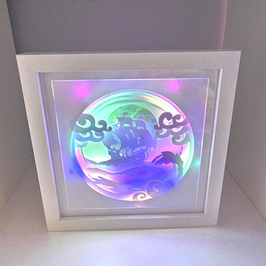 Pirate Ship Shadow Box / Light Box Birthday Gift Fathers Day Gift - Etsy