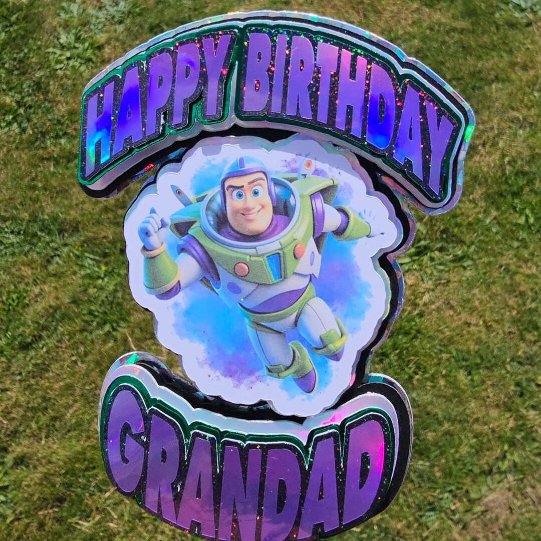 Buzz Lightyear Cake Topper | Personalised Cake Topper | Bespoke Cake ...