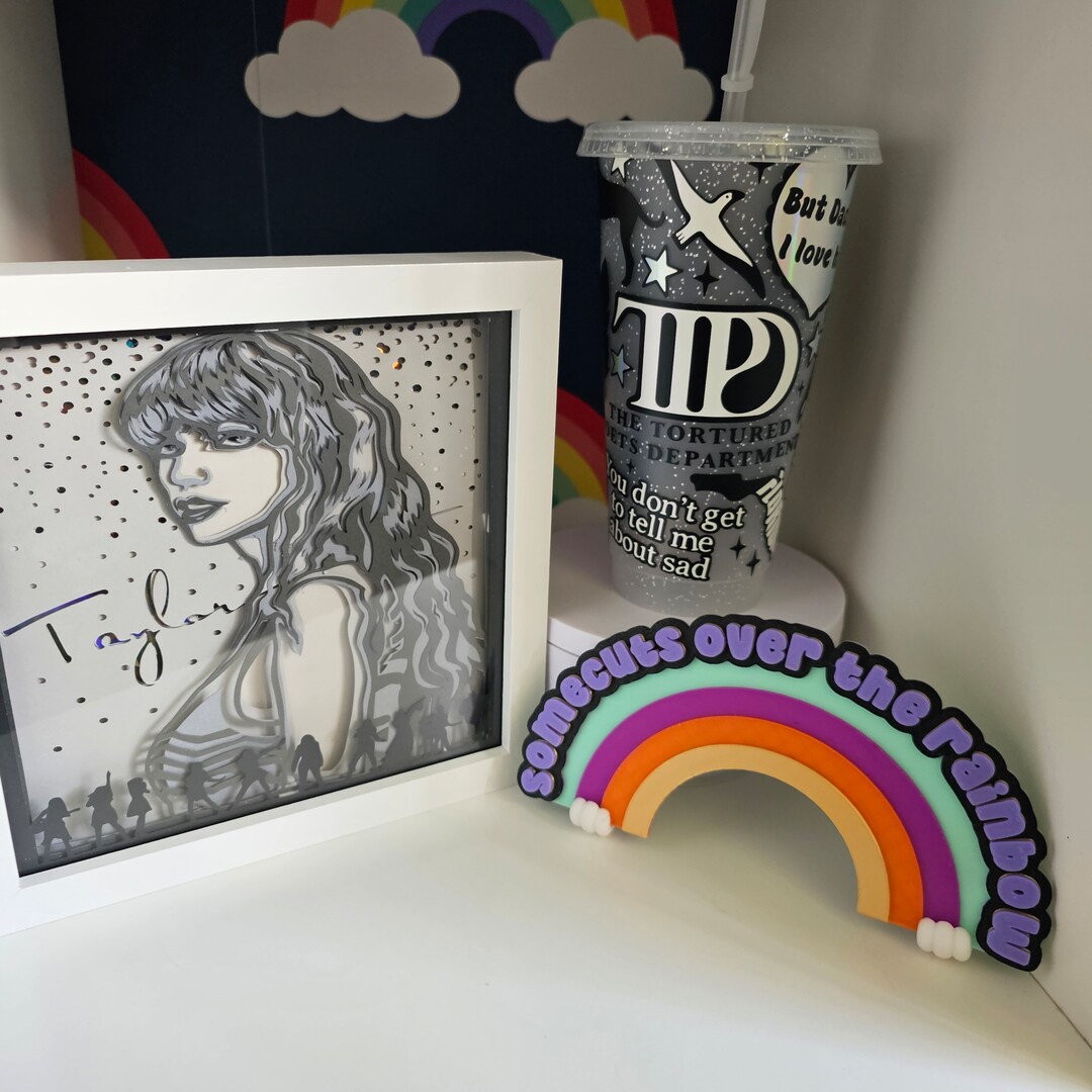 Taylor Swift Gift Set With Cold Cup and Shadow Box Light Box Birthday ...