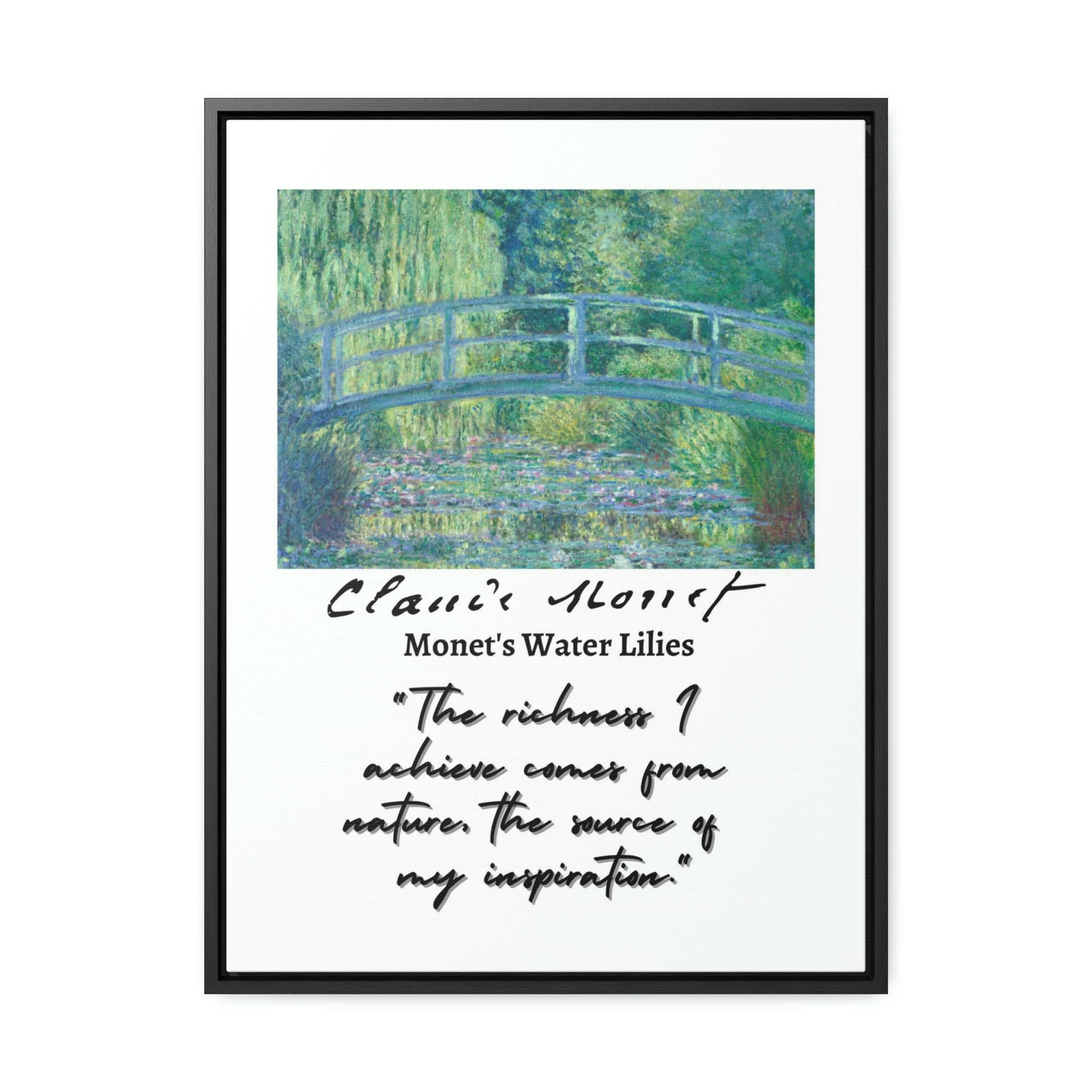 Claude Monet Quote, Monet Wall Art, Nature My Inspiration, Quote Print ...