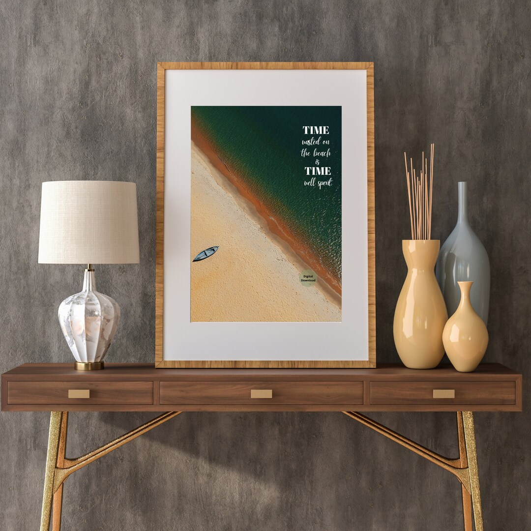 Time on the Beach, Digital Wall Art, Printable Wall Art, Digital Art ...