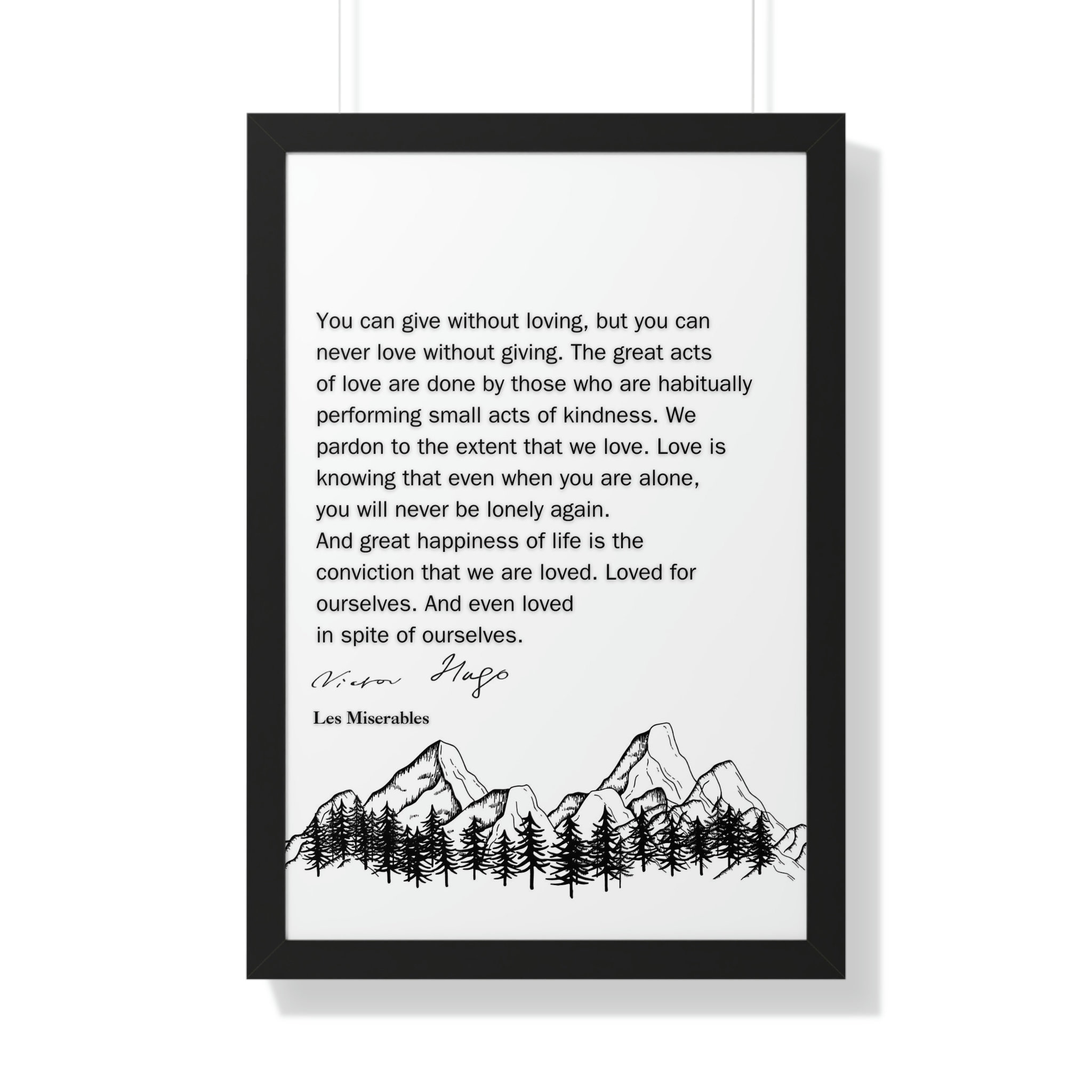 Victor Hugo Quote, Victor Hugo Wall Art, Quote Print Poster, Literary ...