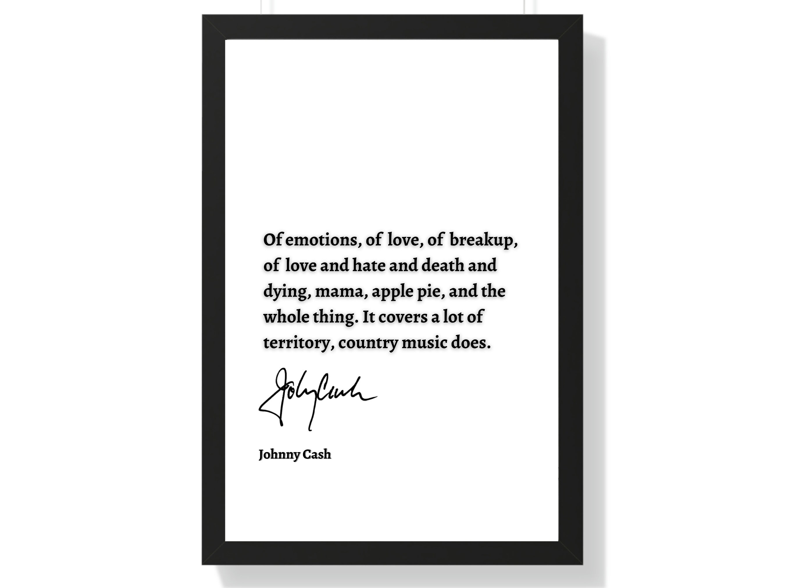 Johnny Cash Quote, Johnny Cash Wall Art, Quote Poster, Literary Print ...