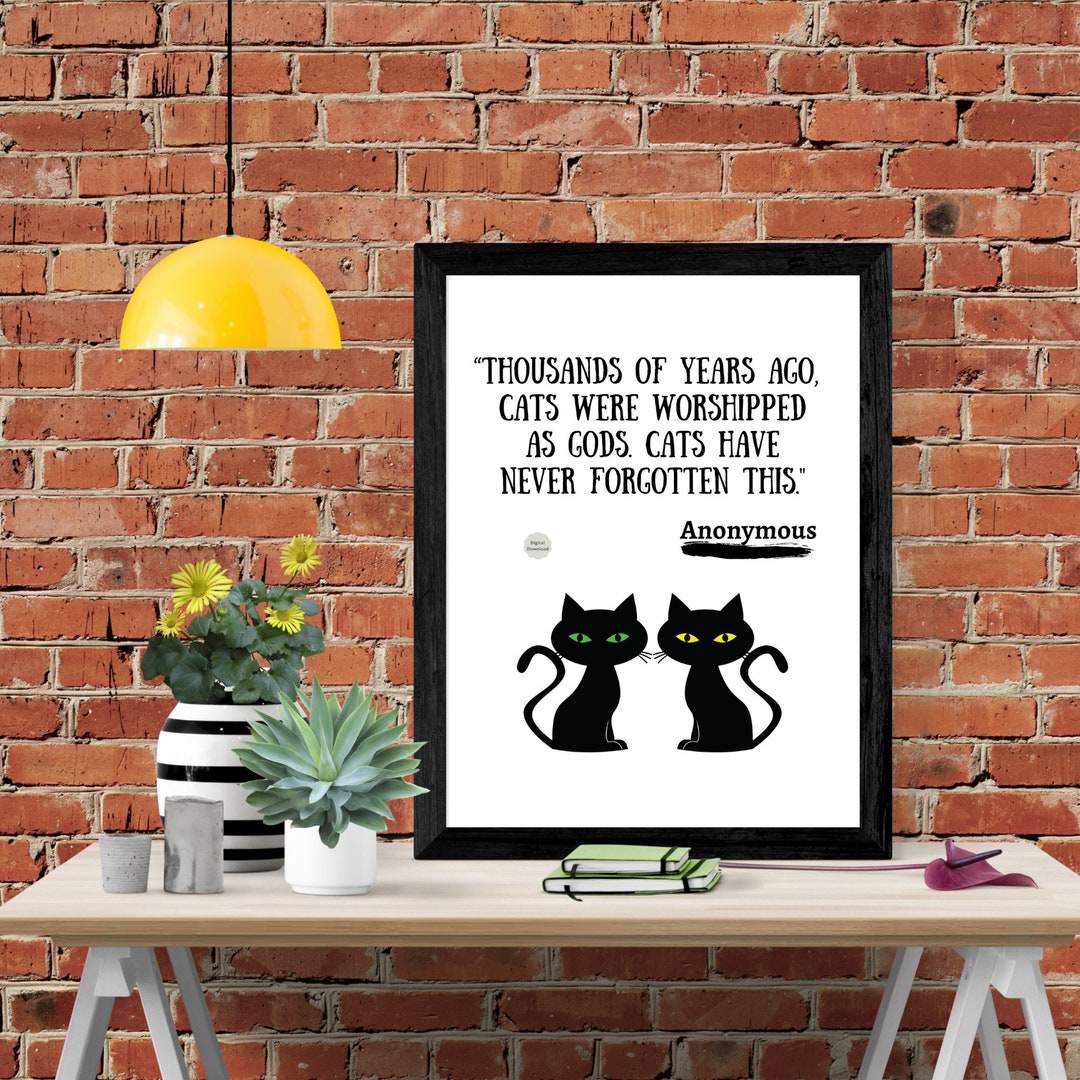 Cats Worshipped, Digital Wall Art, Printable Wall Art, Digital Art ...