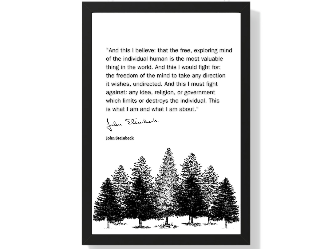 John Steinbeck Quote, Steinbeck Wall Art, Quote Print Poster, East of ...
