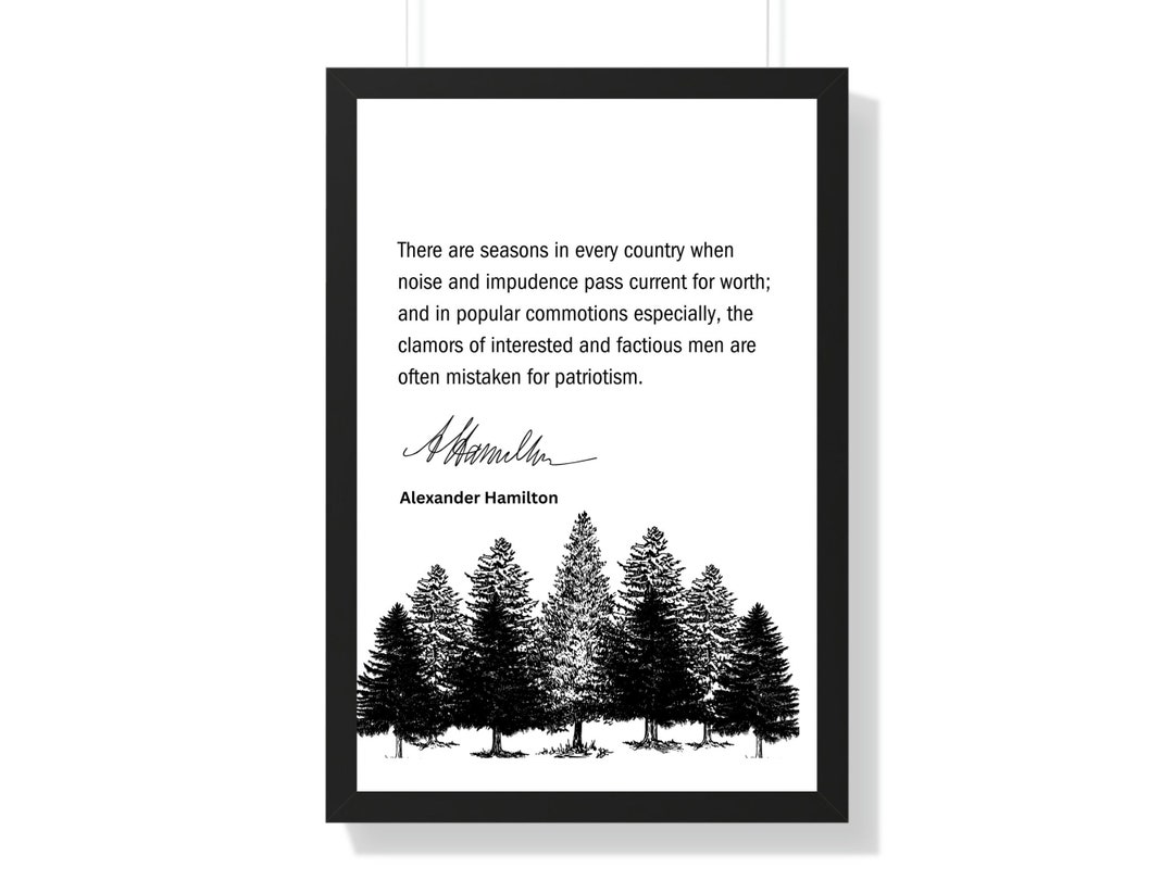 Alexander Hamilton Quote, Hamilton Wall Art, Quote Print Poster ...