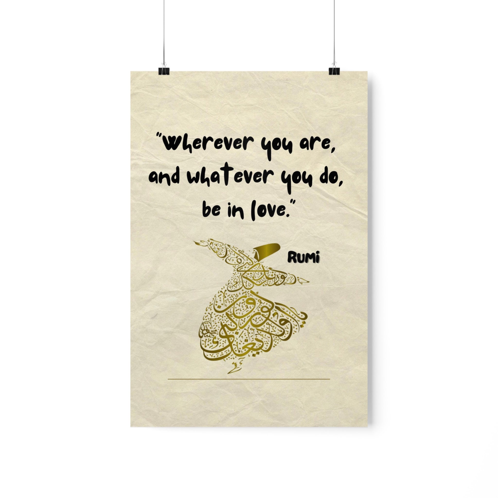 RUMI 5 Quote, RUMI 5 Wall Art, Quote Poster, Literary Print, "wherever ...