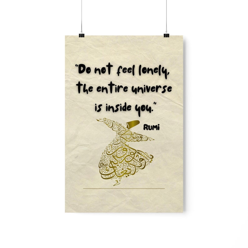 RUMI Quote, RUMI Wall Art, the Universe is Inside You, Quote Poster ...