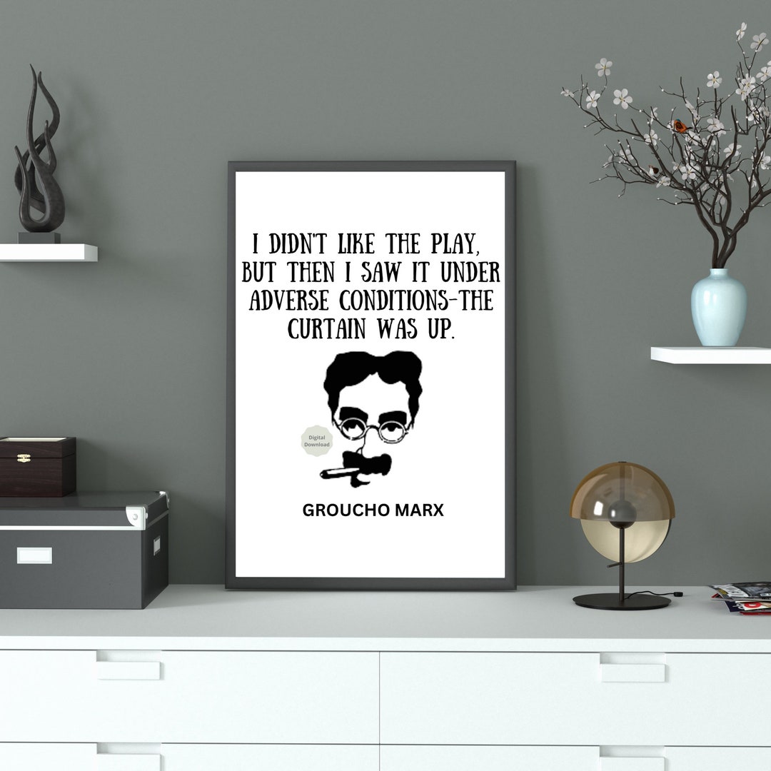 GROUCHO MARX Digital Wall Art, Printable Wall Art, Wall Hangings ...