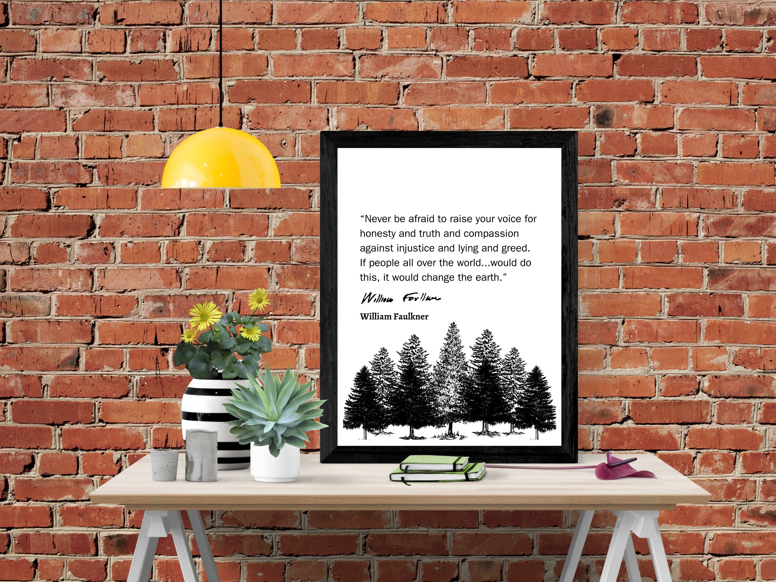 William Faulkner Quote Faulkner Wall Art Quote Print Poster Literary Print Inspirational Wall Art Inspirational Quote Home Decor Gift Etsy
