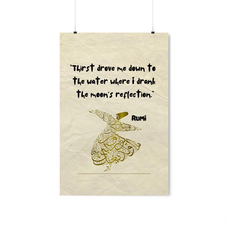 RUMI 6 Quote, RUMI 6 Wall Art, Quote Poster, Literary Print, thirst ...
