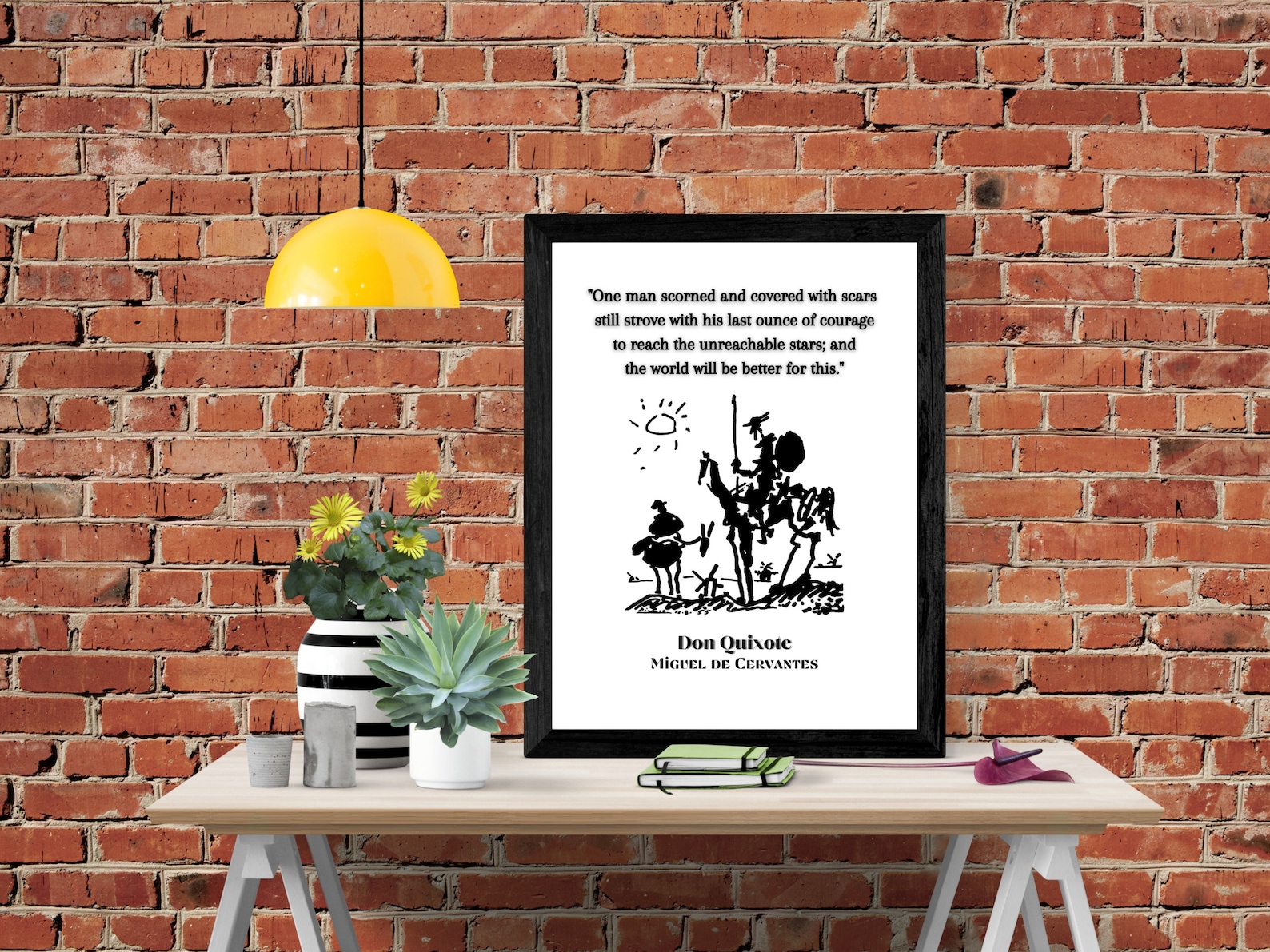 DON QUIXOTE Quote, Don Quixote Wall Art, Michael De Cervantes, Quote ...