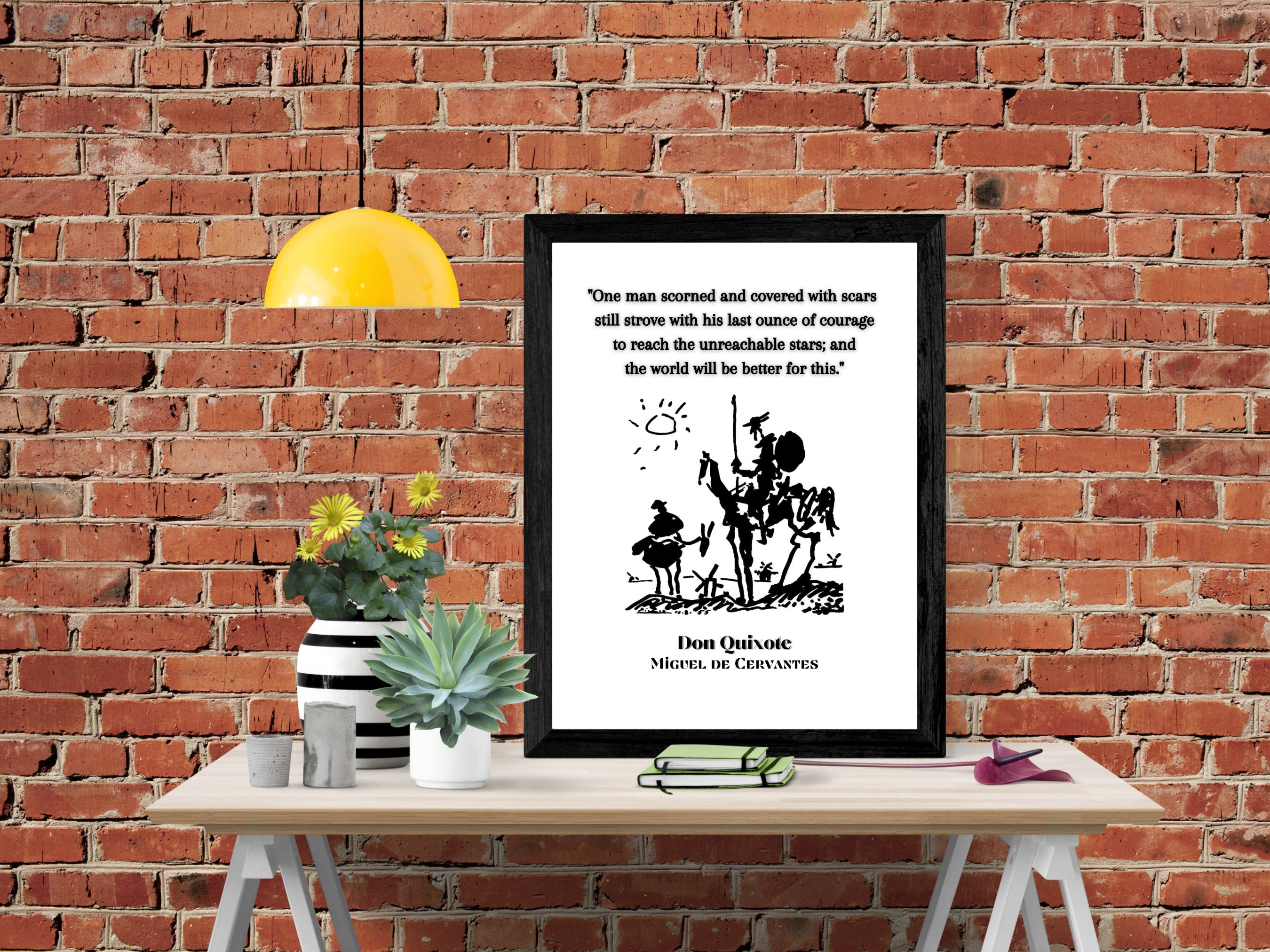 DON QUIXOTE Quote, Don Quixote Wall Art, Michael De Cervantes, Quote ...