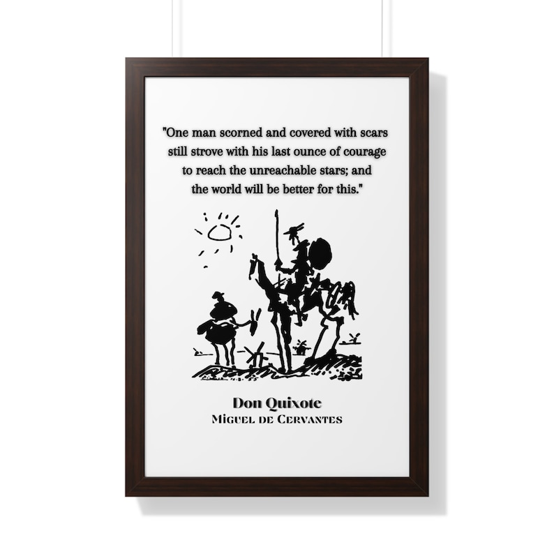 DON QUIXOTE Quote, Don Quixote Wall Art, Michael De Cervantes, Quote ...
