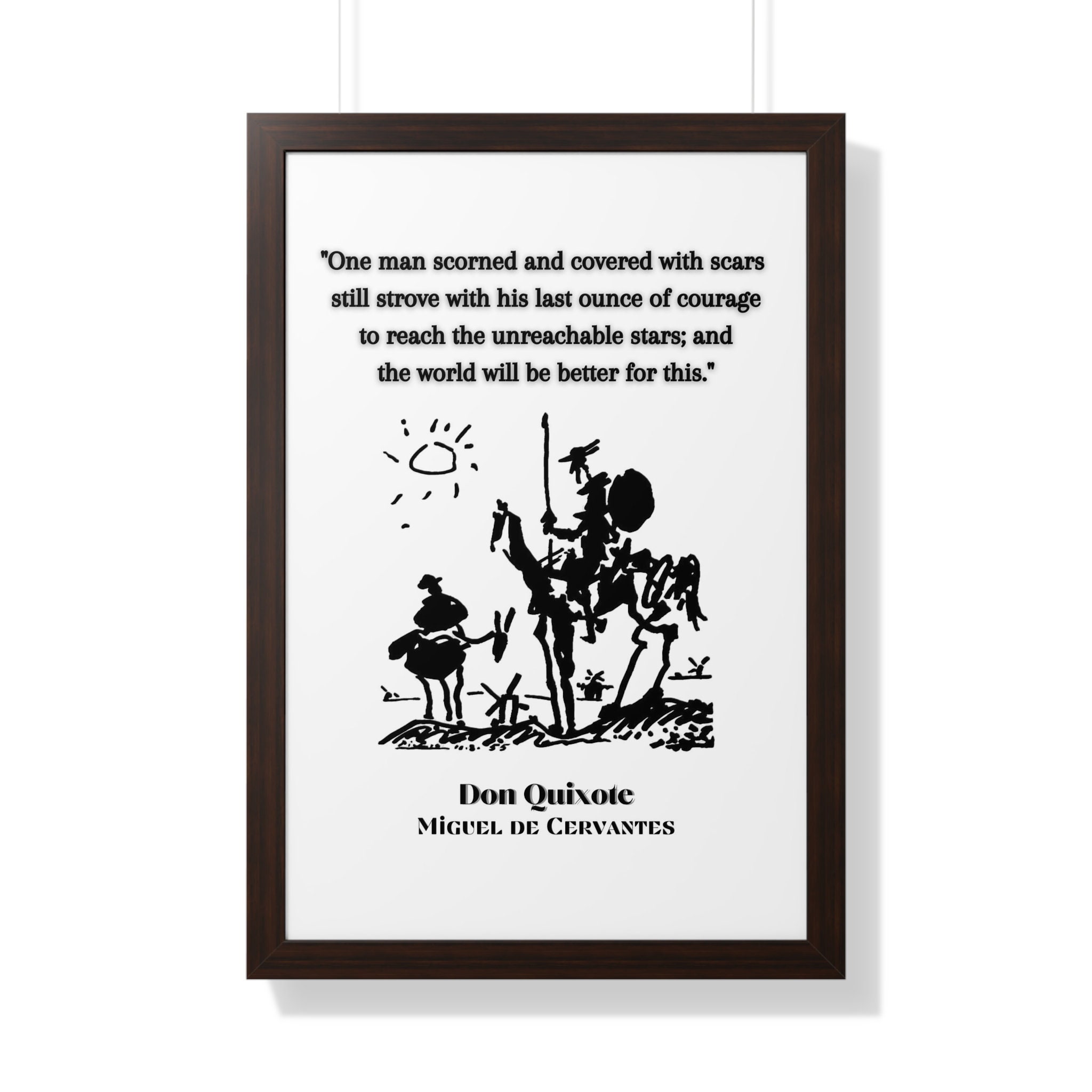 DON QUIXOTE Quote, Don Quixote Wall Art, Michael De Cervantes, Quote ...