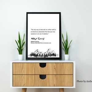 Albert Camus Quote, Camus Wall Art, Nobel Prize, Quote Poster, Literary ...