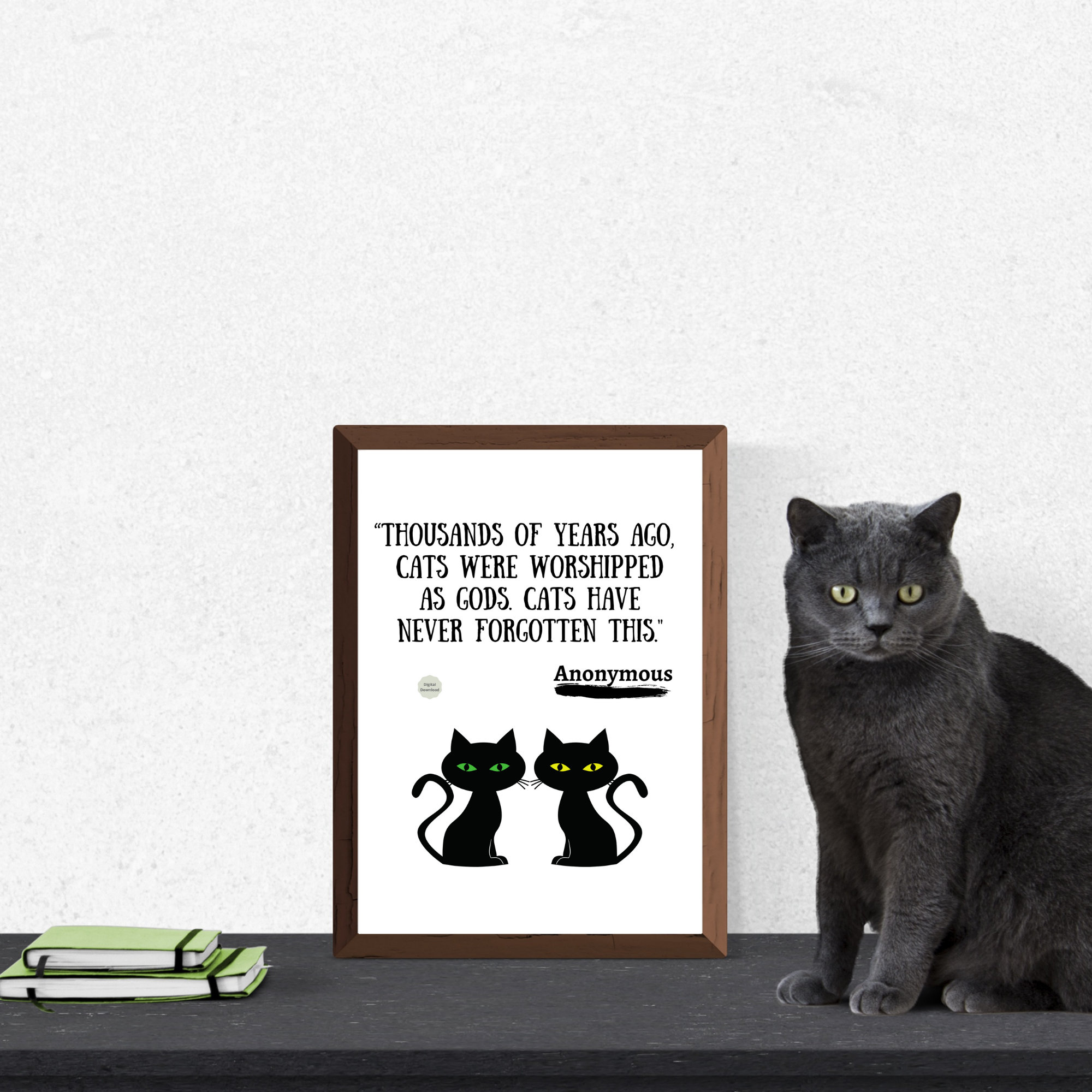 Cats Worshipped, Digital Wall Art, Printable Wall Art, Digital Art ...