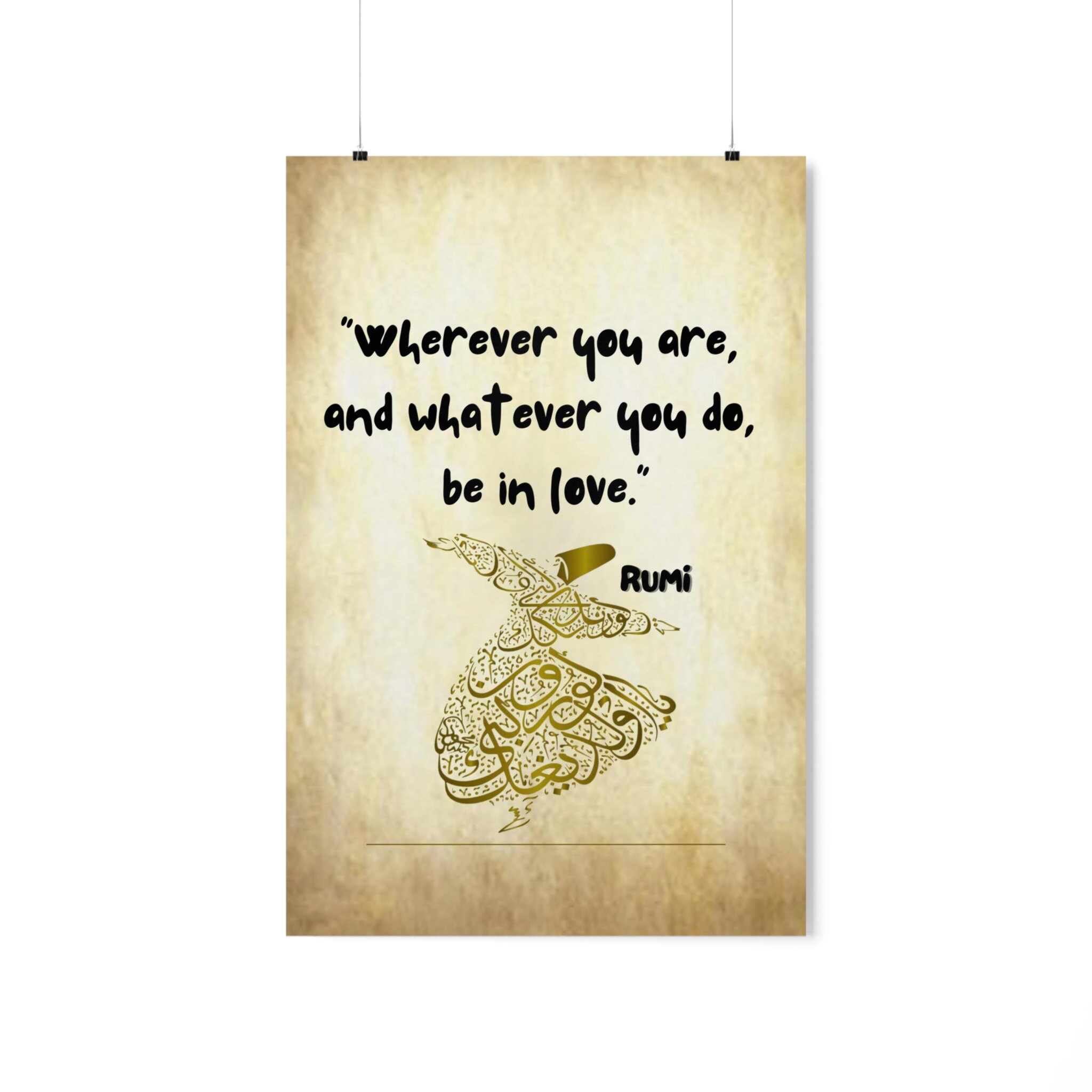 RUMI 5 Quote, RUMI 5 Wall Art, Quote Poster, Literary Print, "wherever ...