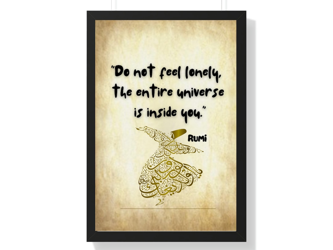 RUMI Quote, RUMI Wall Art, the Universe is Inside You, Quote Poster ...