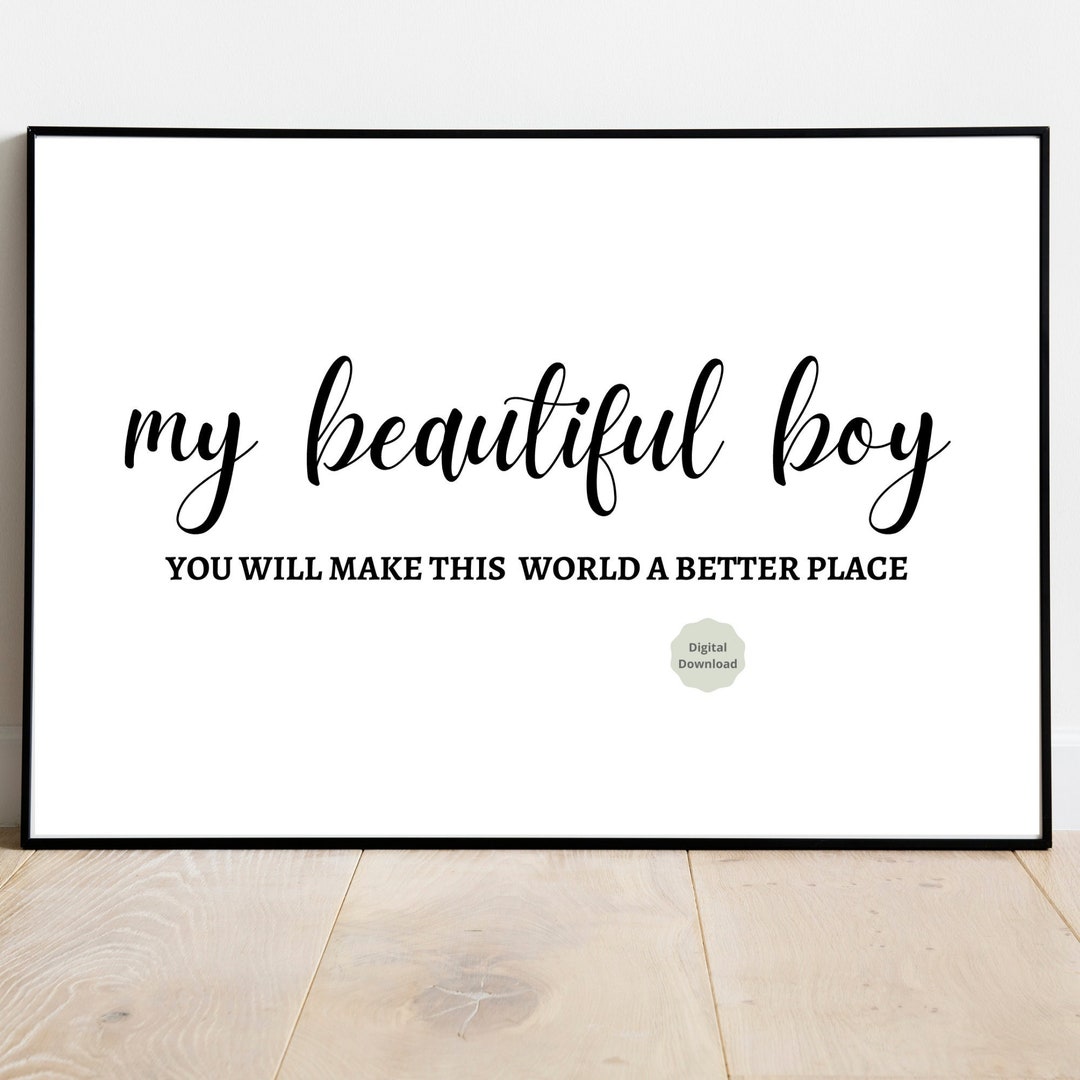My Beautiful Boy, Digital Wall Art, Printable Wall Art, Wall Hangings ...