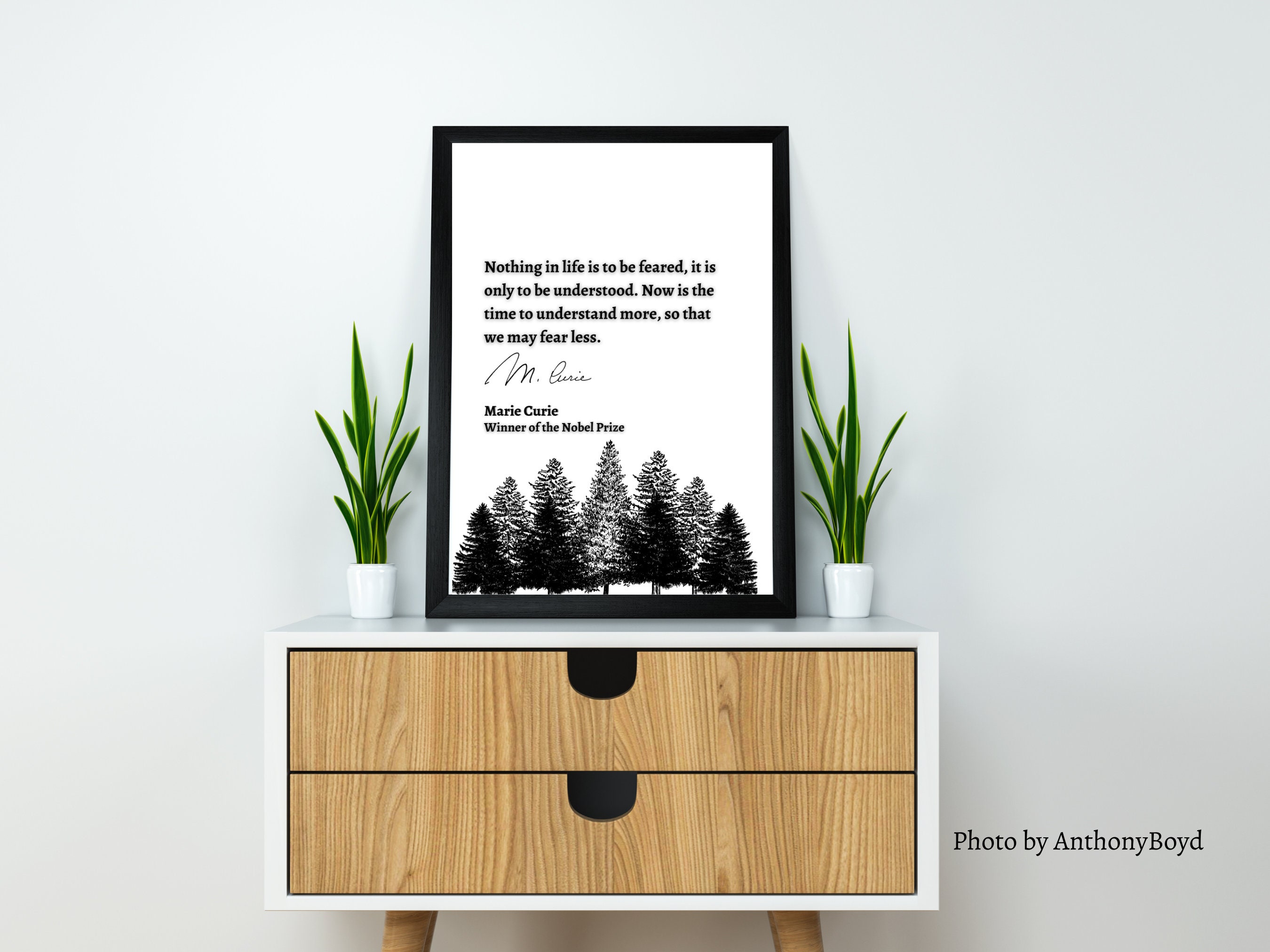 Marie Curie Quote, Marie Curie Wall Art, Quote Poster, Literary Print ...